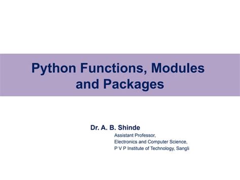 Python Functions Modules And Packages Ppsx