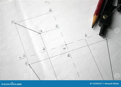 Preparation For Drafting Documents Drawings Tools And Diagrams On The