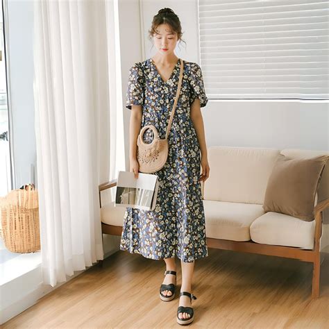Korean Dongdaemun Womens Fashion Chic Dresses Green On Today