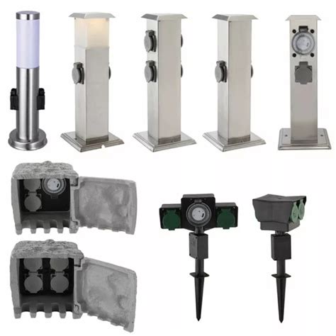 EXTÉRIEUR PRISE SUPPORT Lampe Minuteur Courant Colonne Énergie