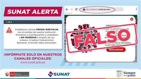 SUNAT On Twitter SunatAlerta Detectamos Una WEB FALSA Que Suplanta Nuestra Web Para