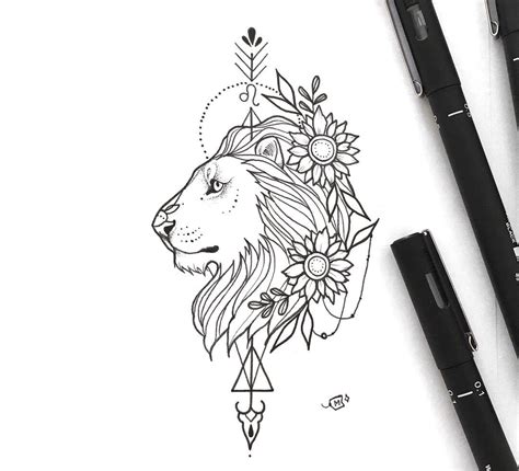Girly Leo Sign Tattoos