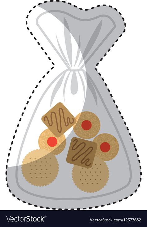 Delicious Sweet Cookies Icon Royalty Free Vector Image