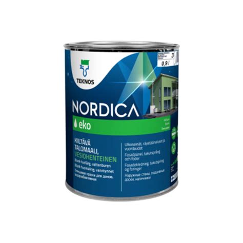 Фасадная краска для дерева Teknos Nordica Eko 0.9л База С (ID ...