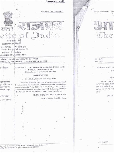 Essential Commodities Amendment Act 2006 Pdf
