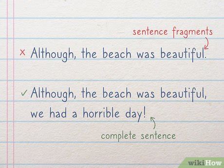 How To Use Although In A Sentence 10 Steps With Pictures