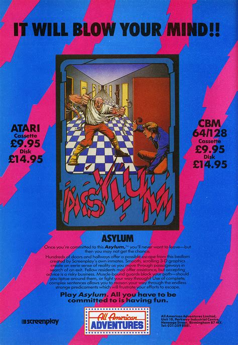 Asylum Commodore 64 Game Download Disk Tape Lemon64