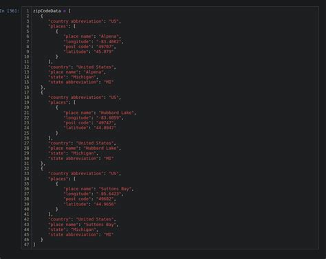 solved in [ ] write code that iterates over the zipcodedata