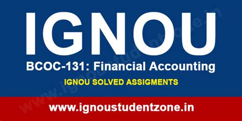 IGNOU BCOC Solved Assignment