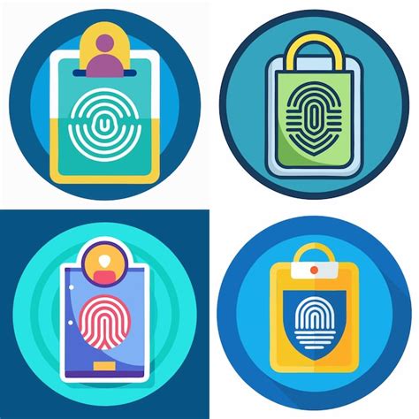 Biometrics Icon Clip Art Design Security Through Unique Identification