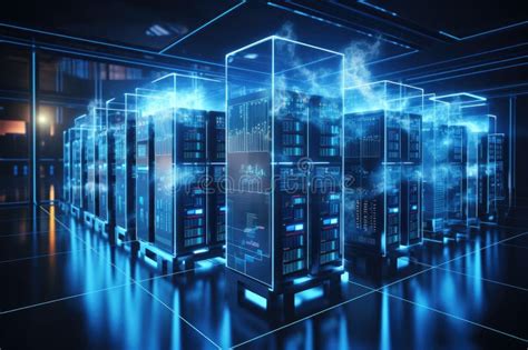 Cloud Computing Transfer Big Data On Internet Futuristic Digital Technology Stock Illustration