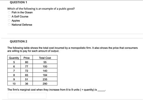 Solved QUESTION Which Of The Following Is An Example Of A Chegg