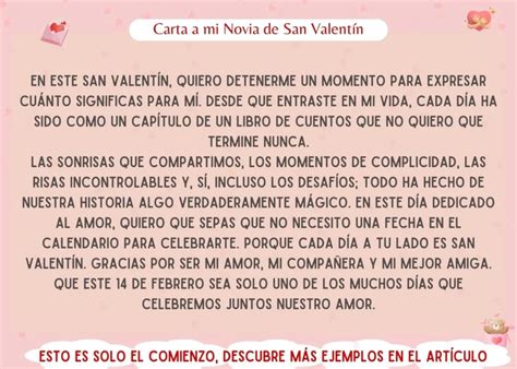 Carta para mi novia de san Valentín Guía completa para expresar tu amor