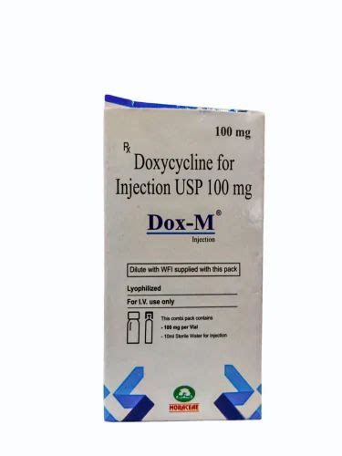 Dox M Inj Doxycycline For Injection Usp 100mg At ₹ 550 Vial