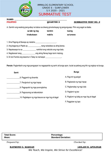 summative test in filipinodocx summative test in filipino grade iv images porn sex picture