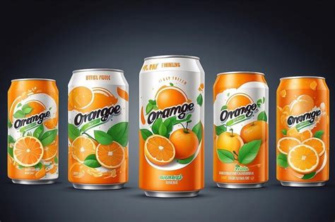 Orange Juice Label Design Soft Drink Bottle Label Design Soda Can