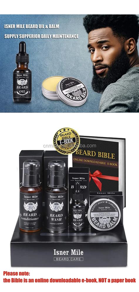 New Perfect Mens Beard Care T Set Beard Grooming Kit 4pcs Beard Oil