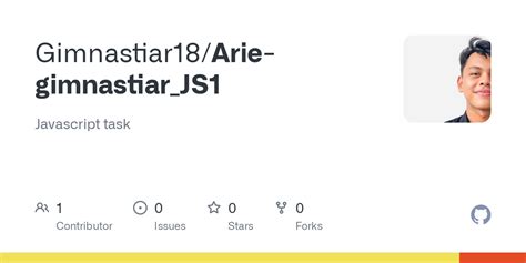 GitHub Gimnastiar18 Arie Gimnastiar JS1 Javascript Task