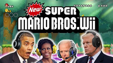 US Presidents Play Super Mario Bros Wii YouTube