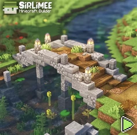 Minecraft Tutorial How To Build A Small Wooden Bridge Easy Artofit