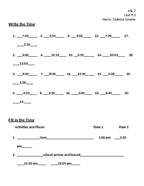 ASL Unit HW Dialogue Requests Answer Key Studocu