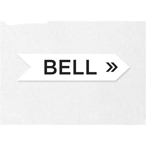 Jual Panah Tanda Arah Papan Akrilik Putih Rambu Akrilik BELL Petunjuk