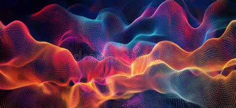 Colorful Abstract Wave Patterns With Vibrant Gradients And Flowing Lines Copy Space For Text