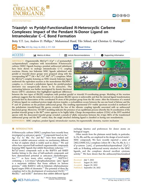 Pdf Triazolyl Vs Pyridyl Functionalized N Heterocyclic Carbene