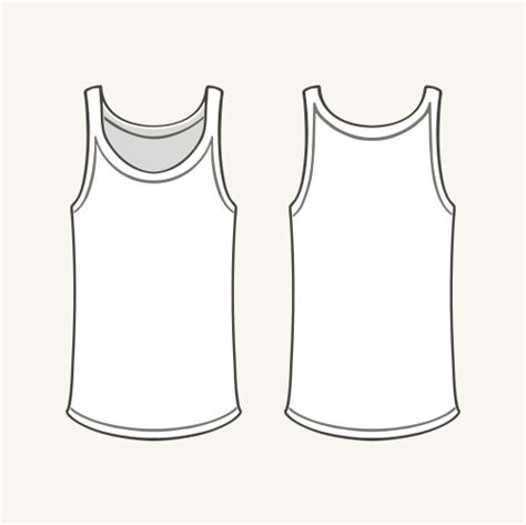 Singlet Template Front And Back Royalty Free Vector Vectorstock