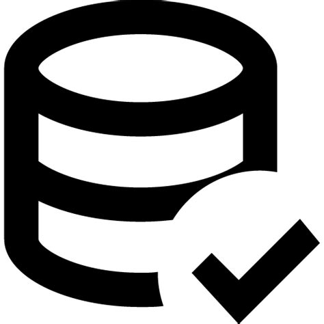 Database Check Outline Icon Svg Png Free Download