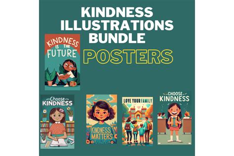 Kindness Illustrations Bundle Posters Graphic By Sadekart · Creative