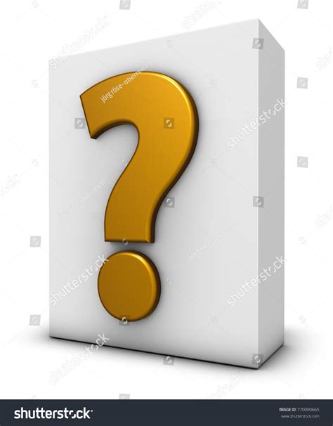 Question Mark Symbol White Box D Stock Illustration Shutterstock