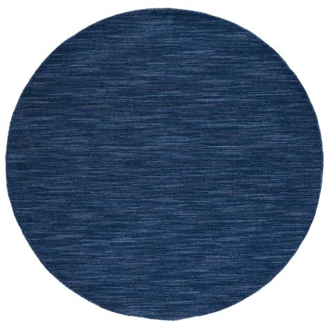 Safavieh Kilim Navyblue 6 Ft X 6 Ft Solid Color Round Area Rug