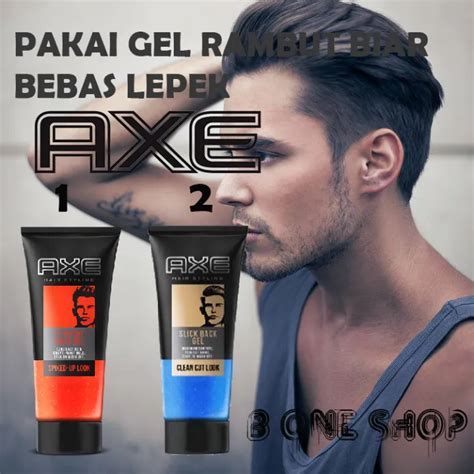 Gel Rambut Axe Slick Back Shine Gel Extreme Hold Gel Hair Styling