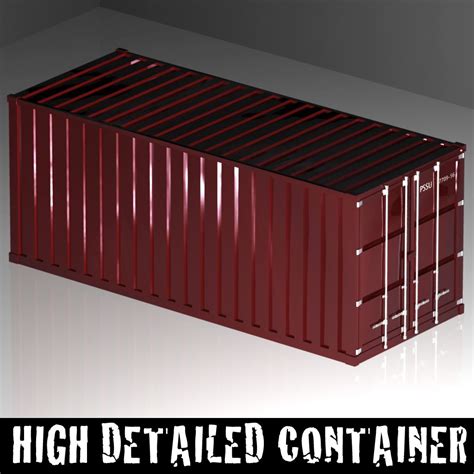 컨테이너 3d 모델 5 Ma Obj Free3d