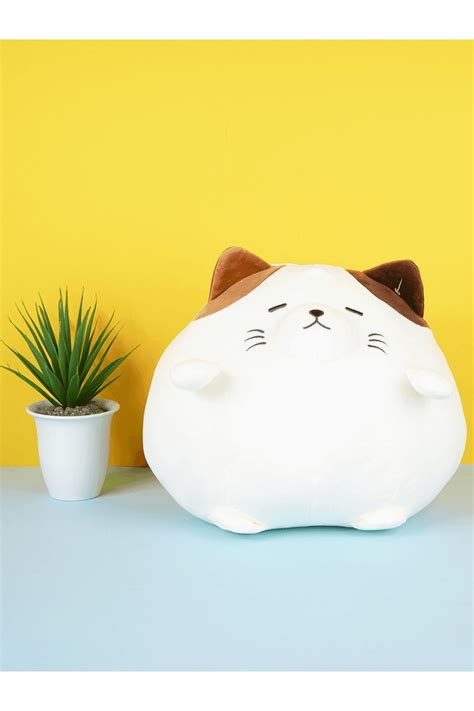 30 Cm Sevimli Tombul Uykucu Kedi Peluş Oyuncak Miniso