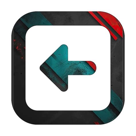 Premium Photo Arrow Alt Square Left Icon Diagonal Black Green Red