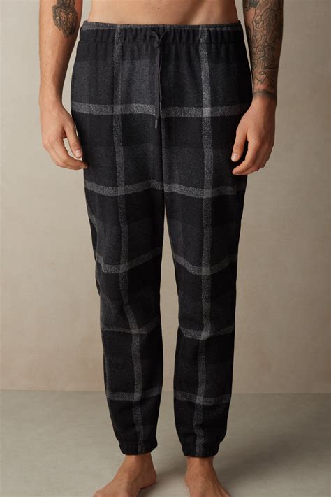 Macro Check Tricot Full Length Pajamas Intimissimi