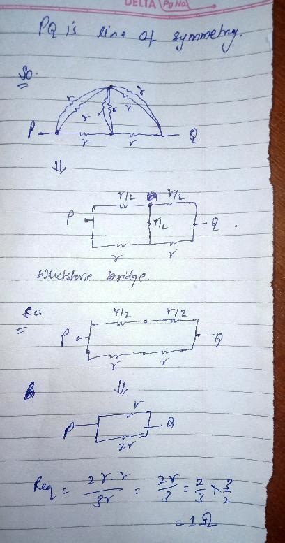 The Equivalent Resistance Between The Points P And Q In The Network Given Here Is Equal To