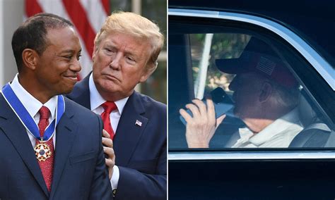 Donald Trump Plays Golf With Tiger Woods Before Super Bowl Trip To New
