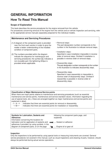 Doosan G424 Gasoline Lpg Engine Service Manual
