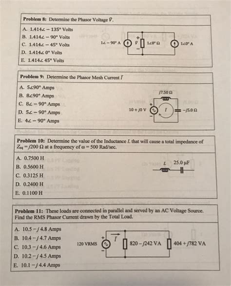 solved problem 8 determine the phasor voltage v 12 90° a