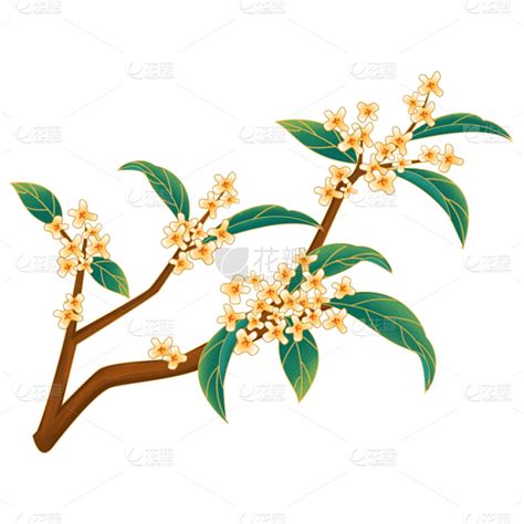 桂花树中国风中秋节元素贴纸