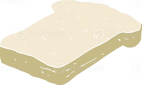 Flat Color Illustration Of Bread Slice 45100405 Png