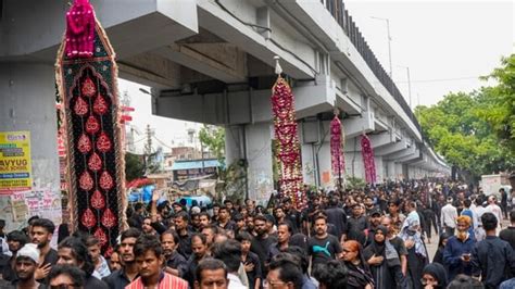 In Pics Shia Muslims Mourn Muharram Tazia Procession Returns To Jandk