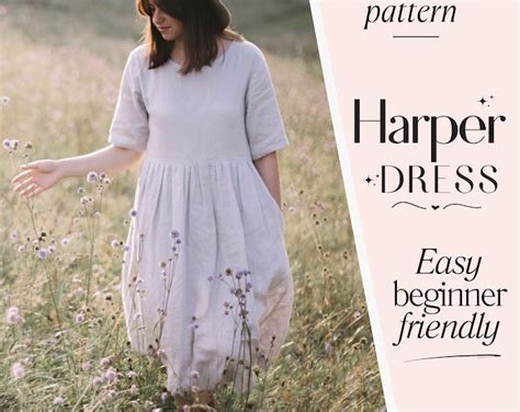 Women S Dress Sewing Pattern Linen Dress PDF Pattern Ruffle Babydoll
