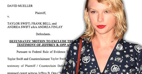 Taylor Swift Battles Dj David Jackson Mueller In Court Documents