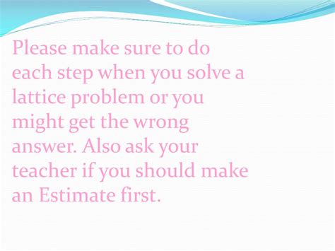 Ppt Lattice Method Powerpoint Presentation Free Download Id5874221