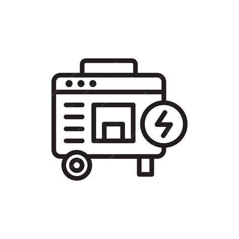 Premium Vector Generator Line Icon Isolated On White Background