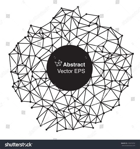 Abstract Geometric Shape Wireframe Vector Illustration Stock Vector Royalty Free